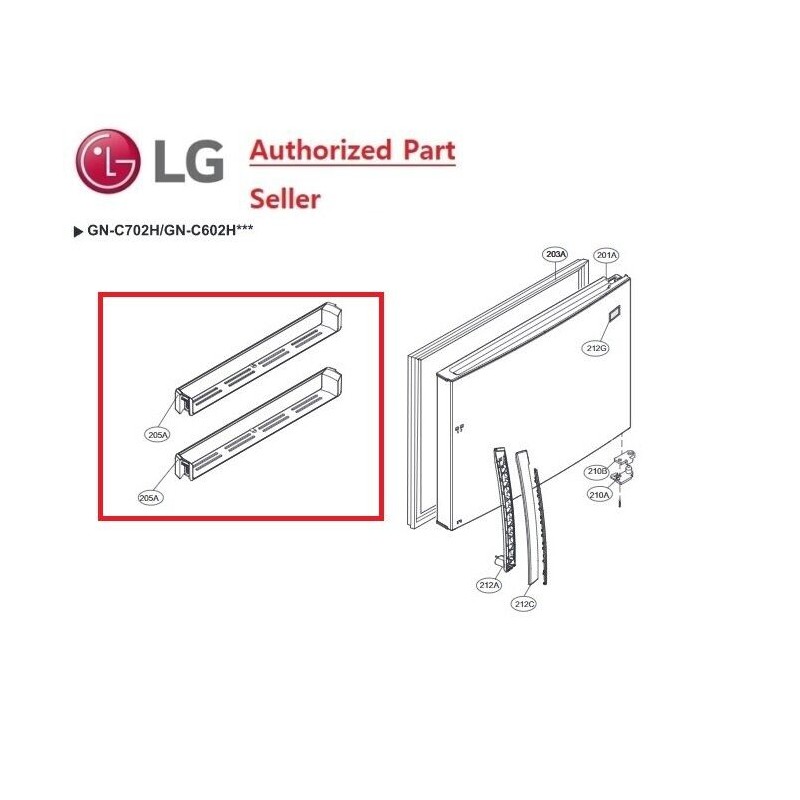 LG FRIDGE DOOR SHELF BASKET GENUINE PART MAN62309901 x1 GN-515GS GT-515BPL